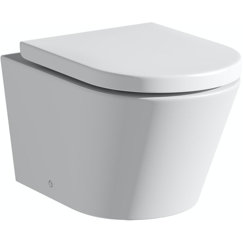 Mode Tate rimless wall hung toilet with soft close seat - MySmallSpace UK