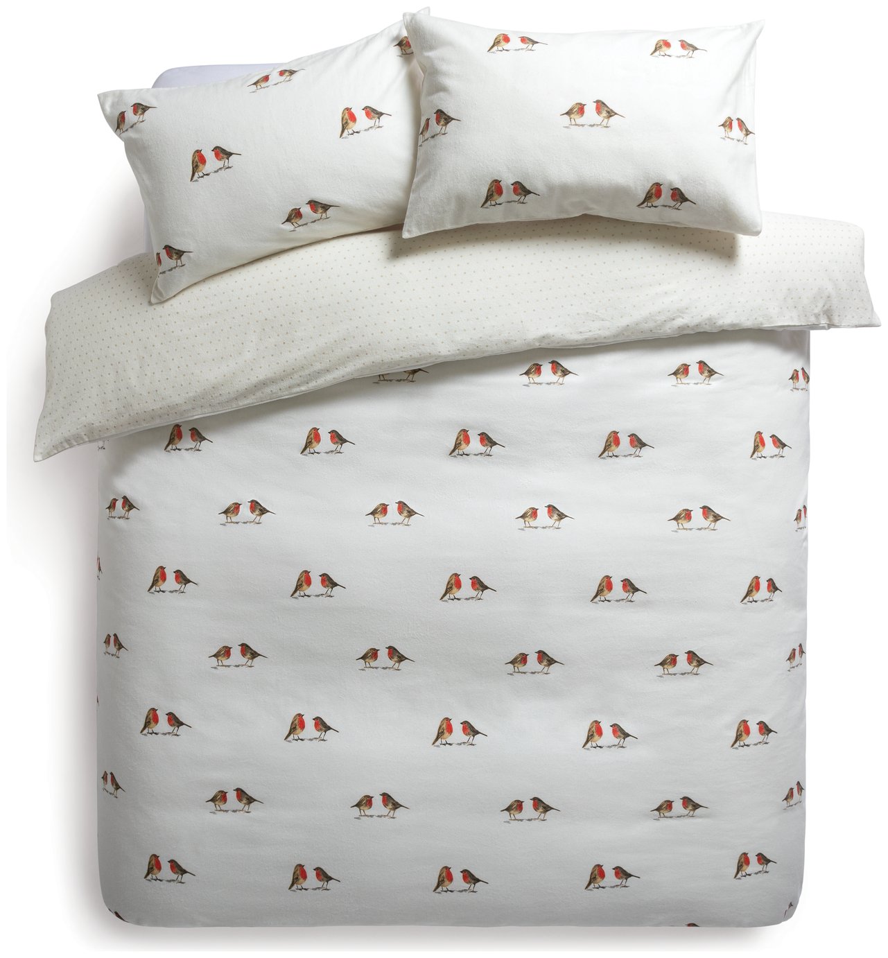 Argos Home Country Christmas Robin Bedding Set - Double - MySmallSpace UK