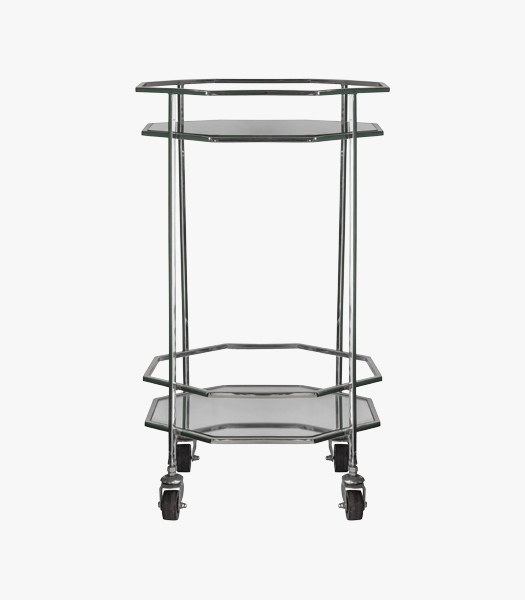 Cosmopolitan Silver Drinks Trolley - MySmallSpace UK