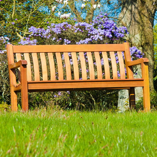 Clyro Outdoor St George 4ft Wooden Seating Bench In Timber ...