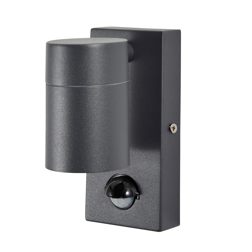 Jared Outdoor Up or Down Wall Light with PIR Sensor, Anthracite ...