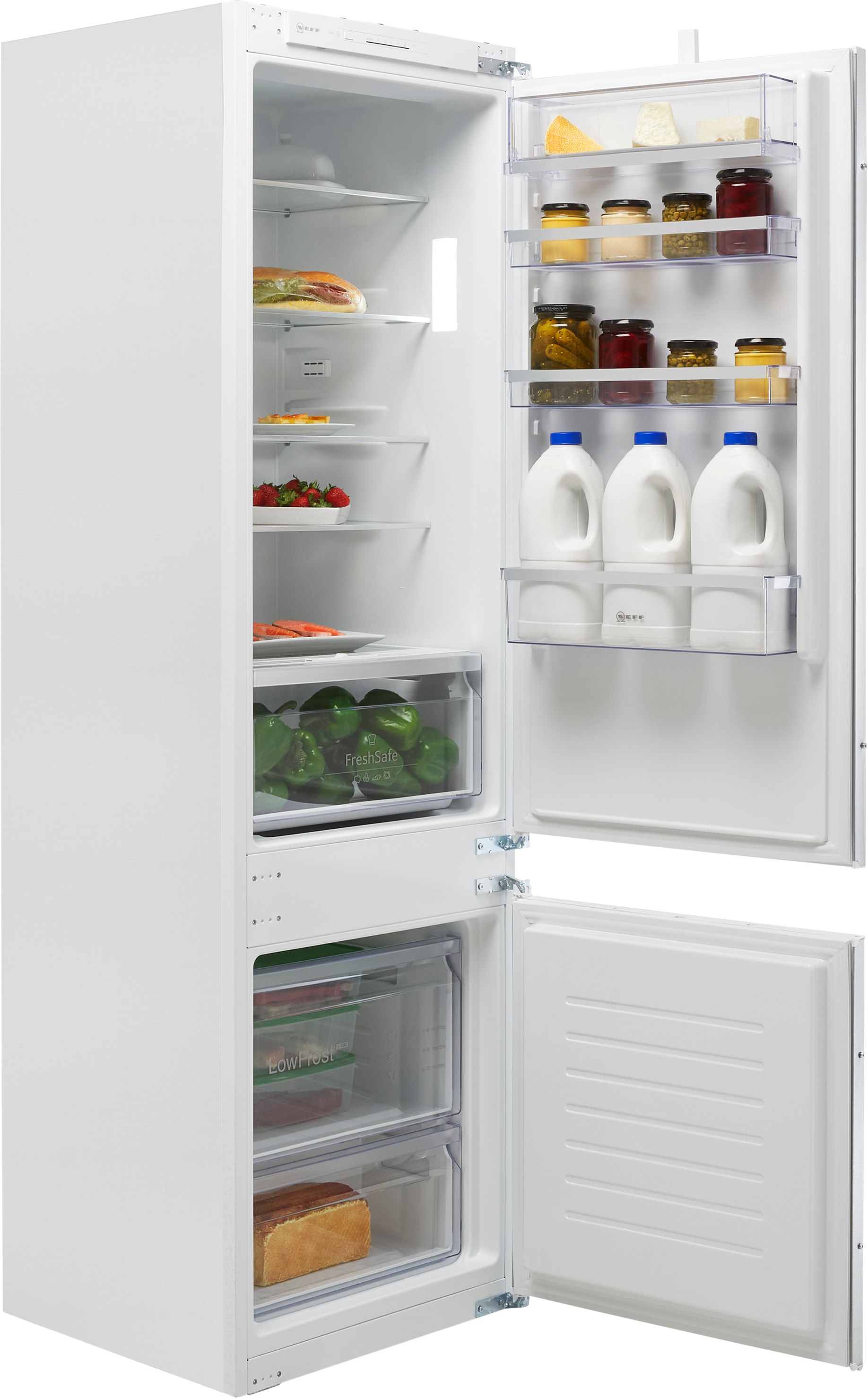 NEFF N70 KI5872SE0G Integrated 70/30 Fridge Freezer with Sliding Door ...