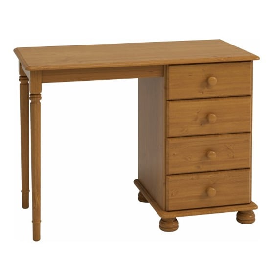 Richland Wooden Dressing Table With 4 Drawers In Pine - MySmallSpace UK