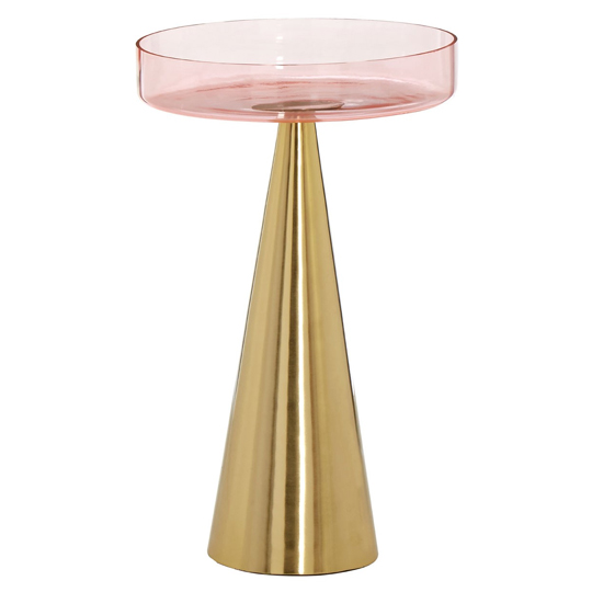 Itonda Small Glass Top Side Table With Iron Base - MySmallSpace UK