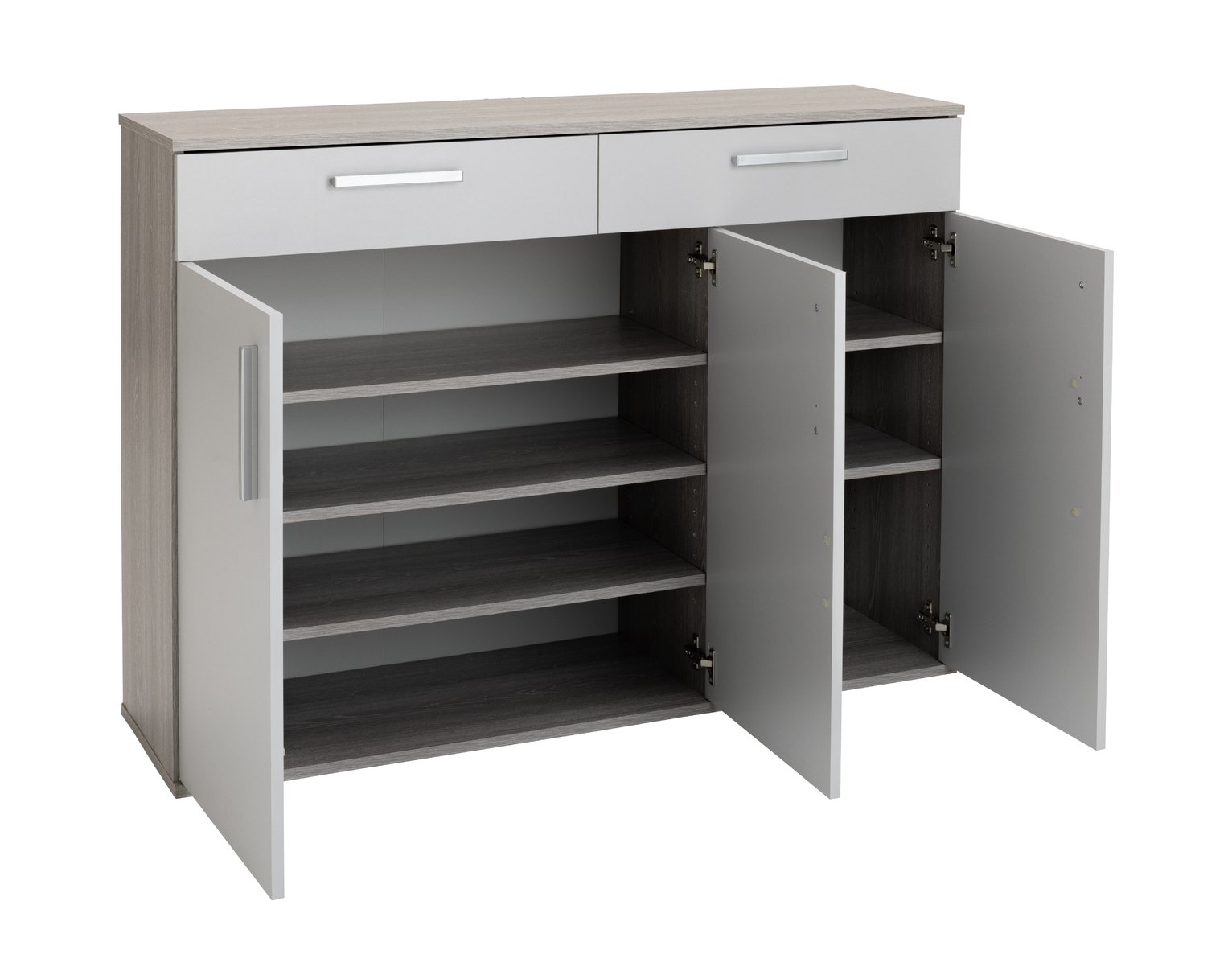 Argos Home Venetia 3 Door Shoe Storage Cabinet - Grey & Oak ...
