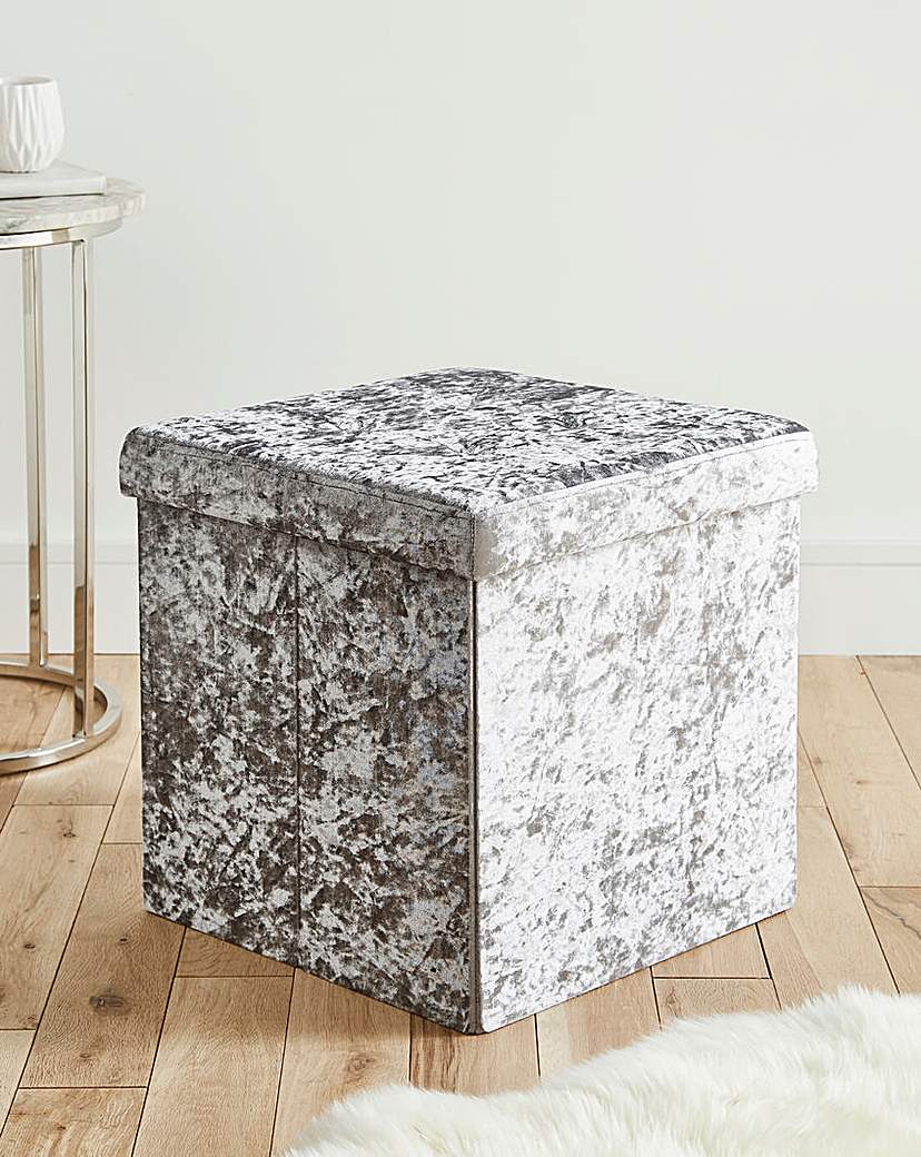 Crushed Velvet Storage Cube - MySmallSpace UK