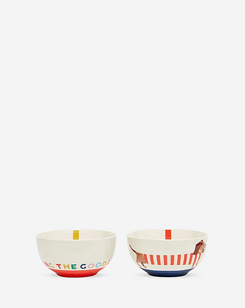 Joules Brightside Dachshund Cereal Bowls - MySmallSpace UK