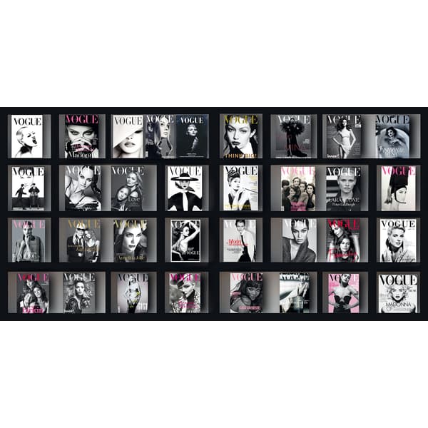 Vogue Collection B/W 250X120 - Plexiglass, 250cm x 120cm, Black & White ...