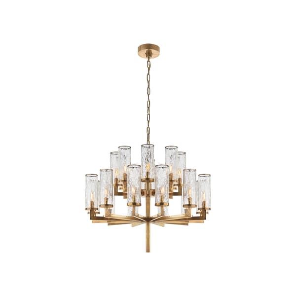 Liaison Chandelier Brass, 2 Tier, Antique-Burnished Brass - Andrew ...
