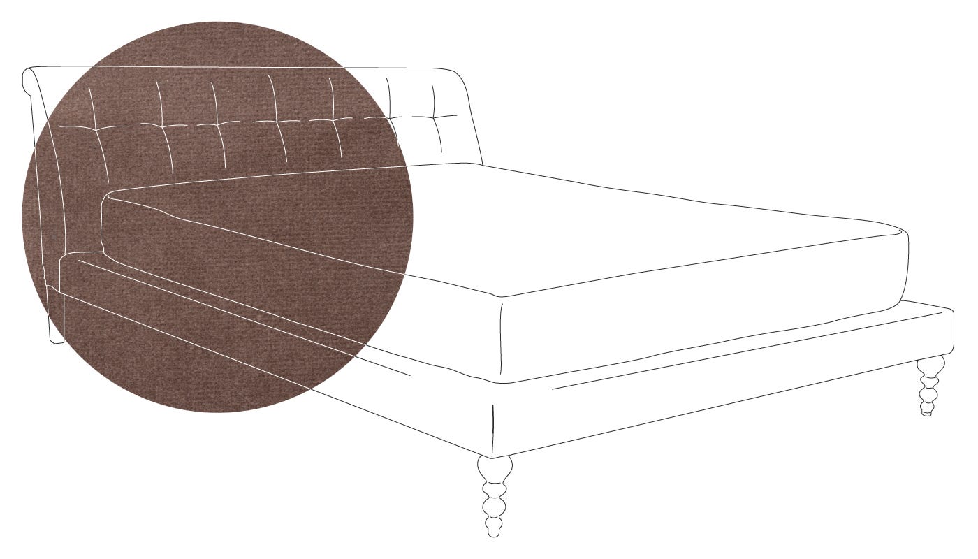 Scp Oscar Bed Double Velvet Mink - MySmallSpace UK