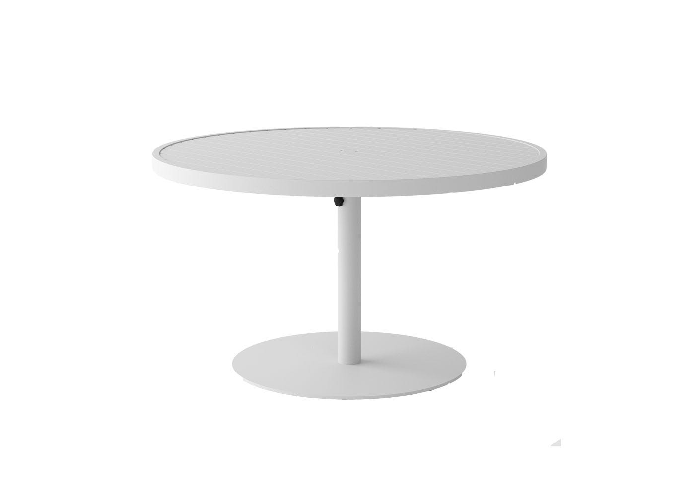 Case Eos Pedestal Circular Outdoor Dining Table White - MySmallSpace UK