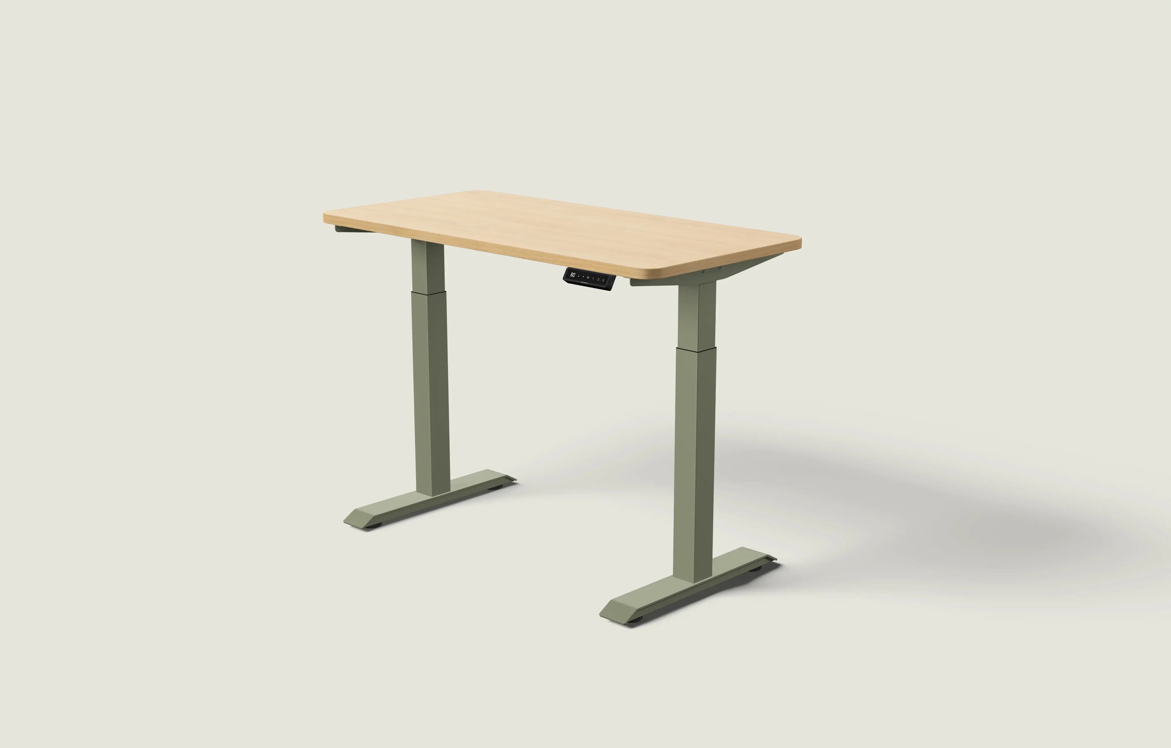 HomeOne Desk Olive green / Oak / 120x60 cm - MySmallSpace UK