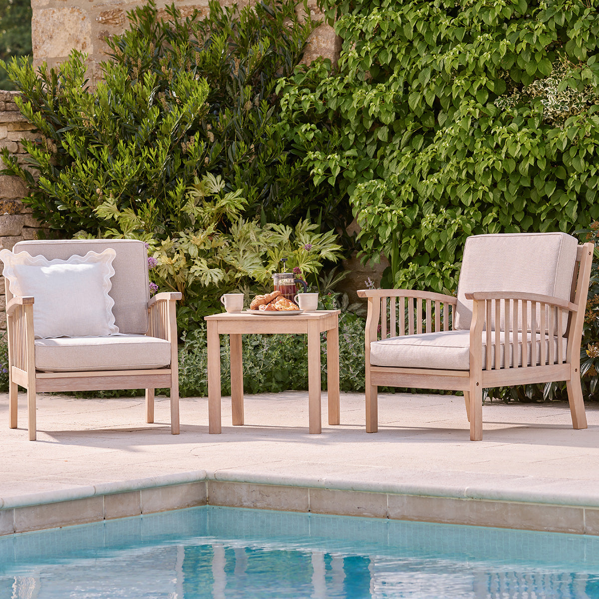 Repton Classic Wooden Armchairs | Set of 2 Natural - MySmallSpace UK