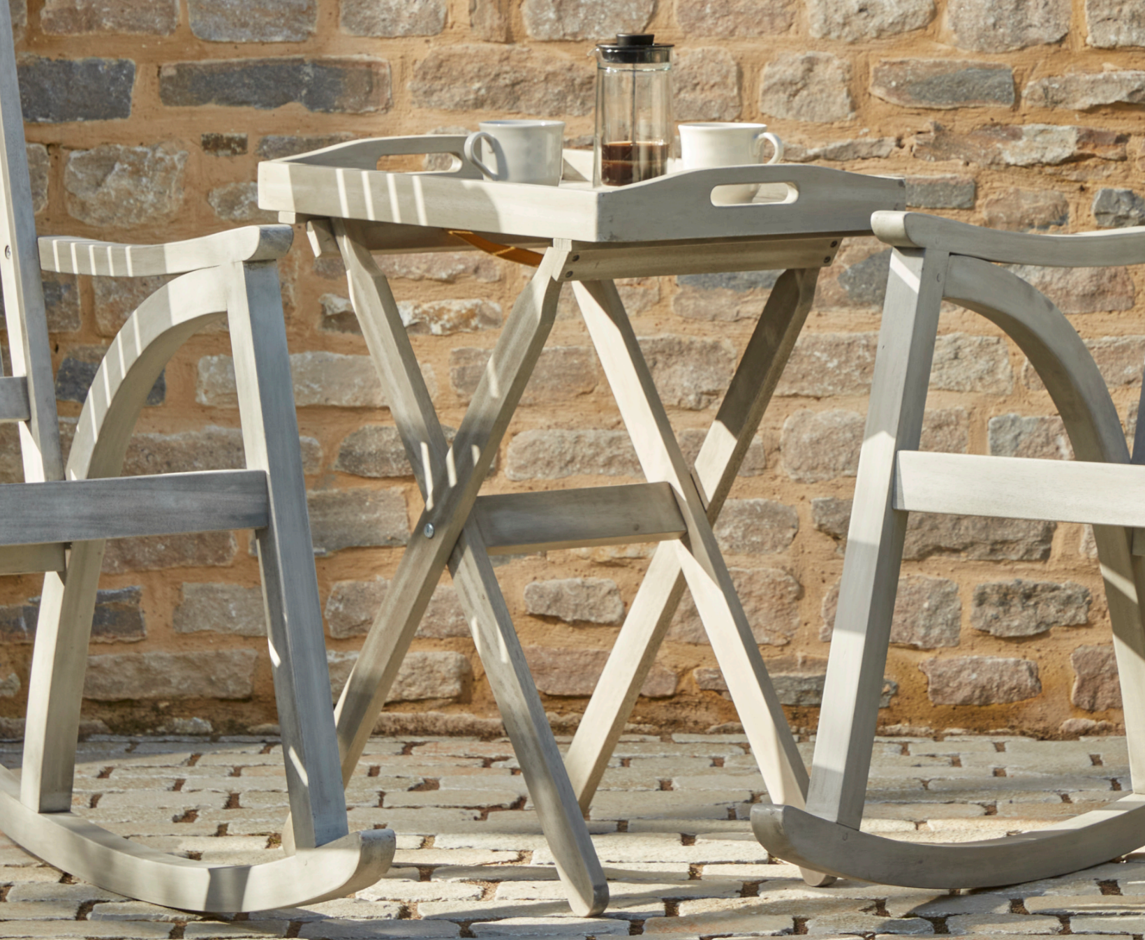 Repton Classic Foldable Garden Serving Tray | L60cm X H74cm X W39cm ...