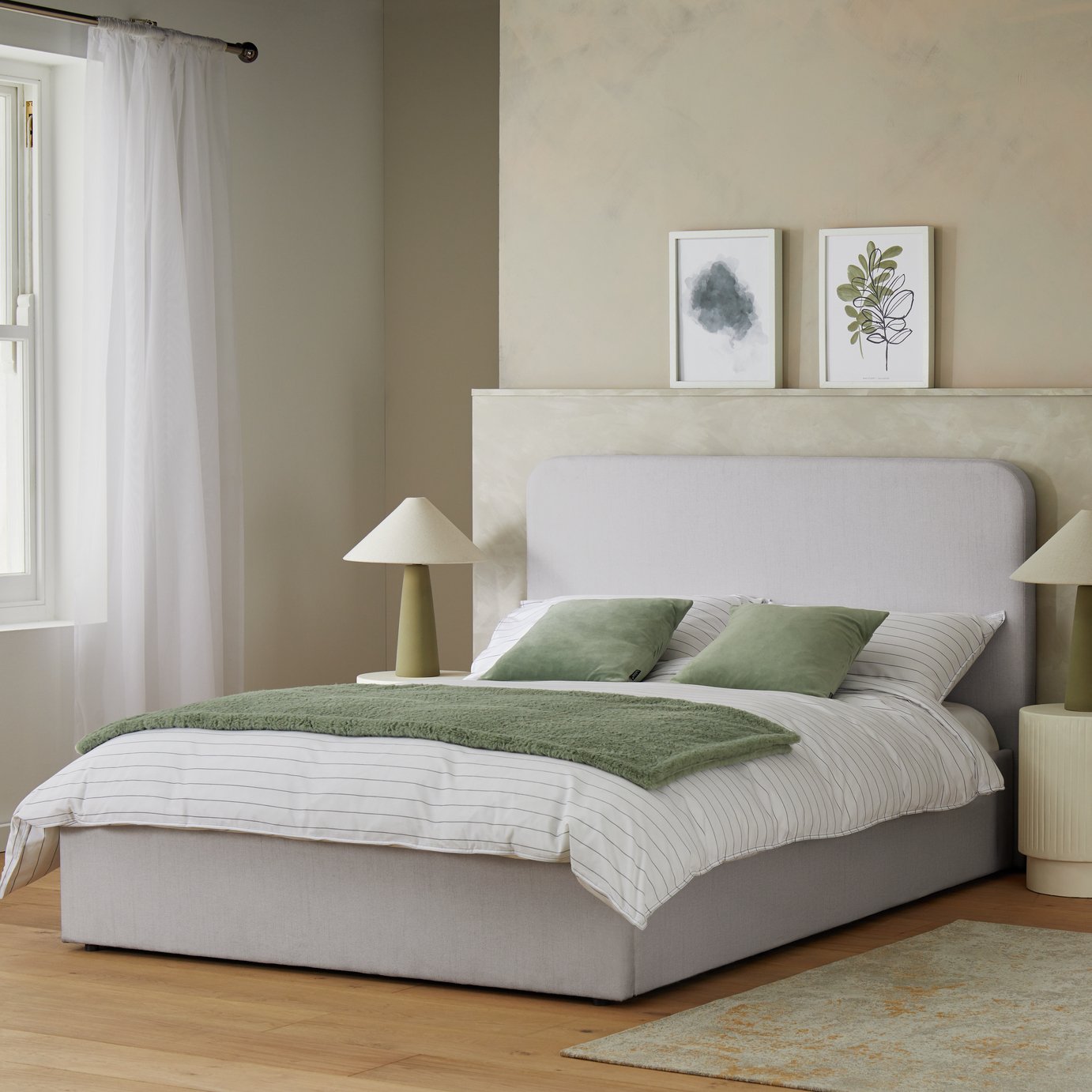 Habitat Chadwell Double End Lift Ottoman Bed - Grey - MySmallSpace UK