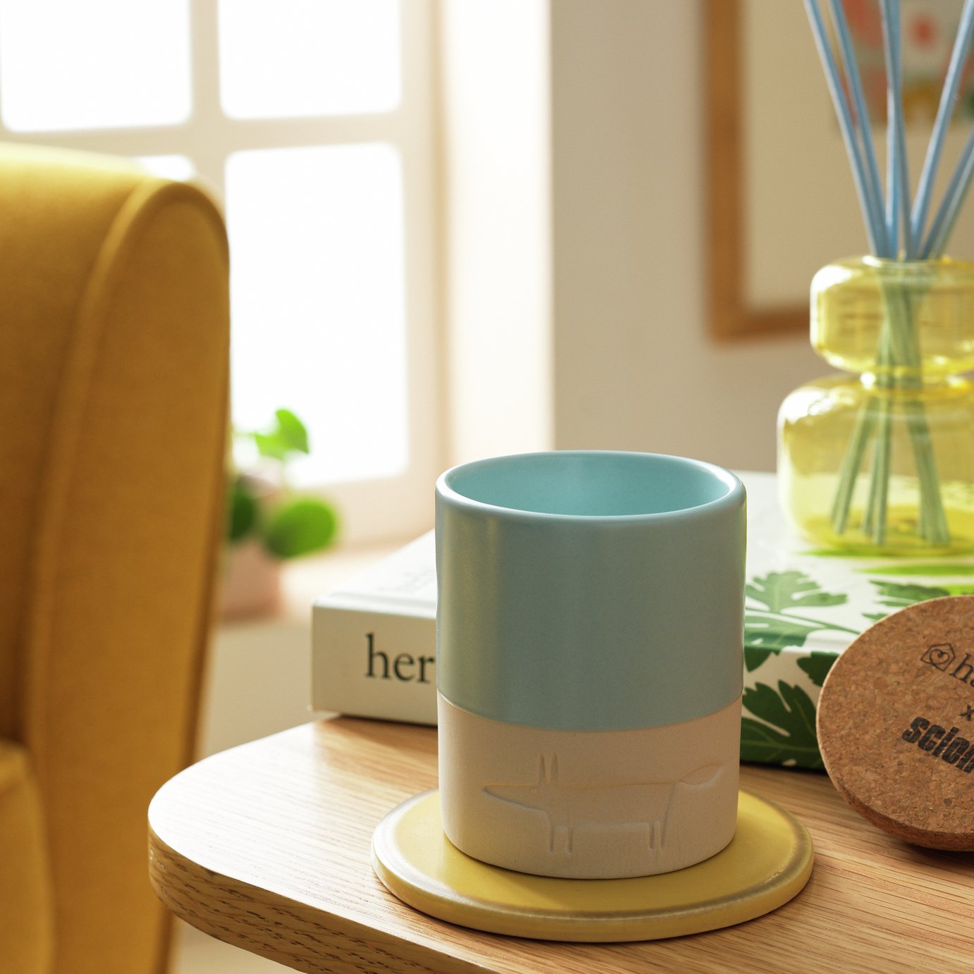 Habitat x Scion Mr Fox Ceramic Candle - Mandarin & Violet - MySmallSpace UK