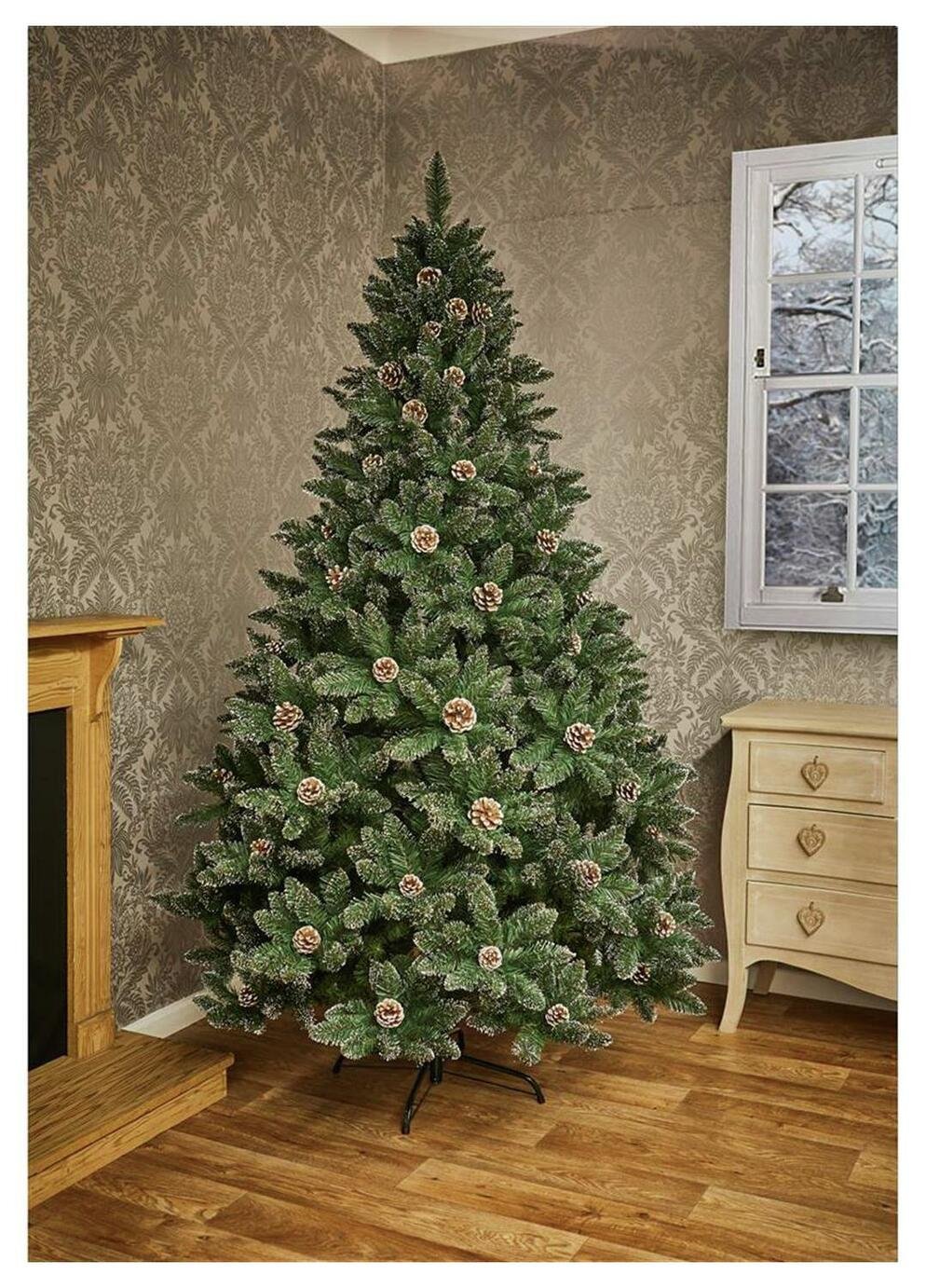 Premier Decorations 6ft Mountain Pine Christmas Tree - MySmallSpace UK