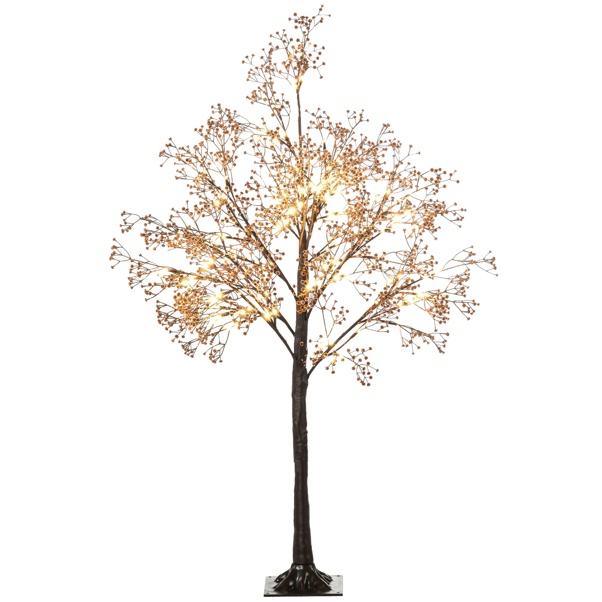 4ft Gypsophila Christmas Tree Light Feature Black with LED Lights Warm ...