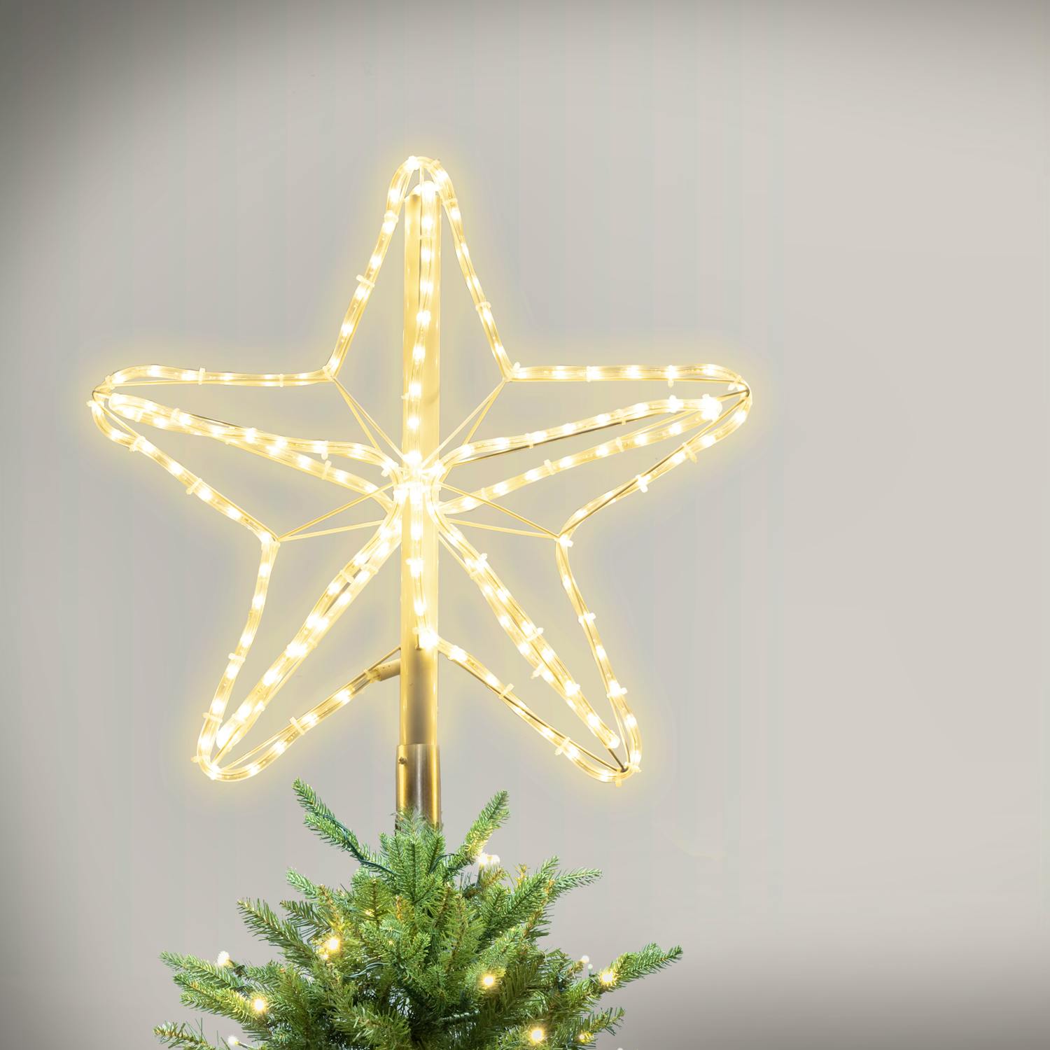 Warm White Pre-Lit 60cm Tree Topper - For Giant Outdoor Trees ...