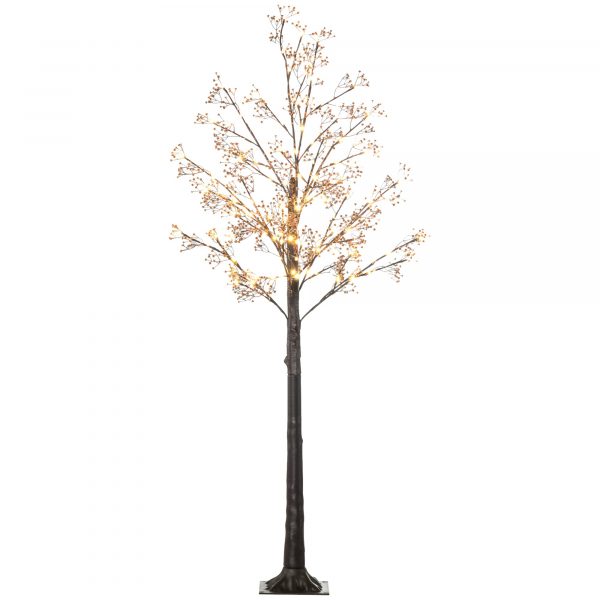 6ft Gypsophila Christmas Tree Light Feature Black with LED Lights Warm ...